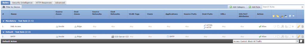 FMC Access Control Policies - Network Direction