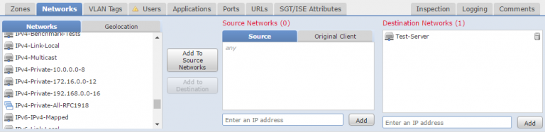 FMC Access Control Policies - Network Direction