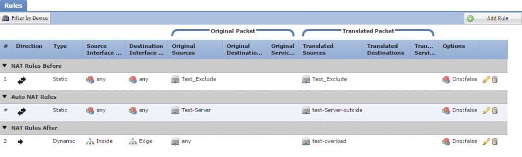 FMC NAT Policies - Network Direction