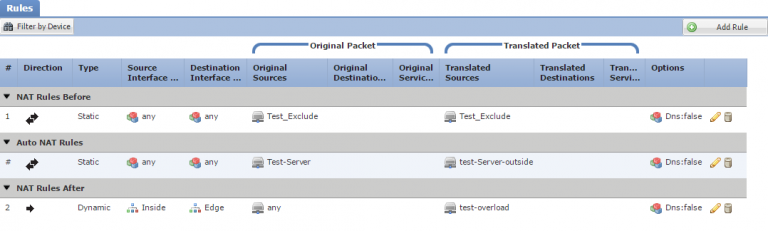 FMC NAT Policies - Network Direction