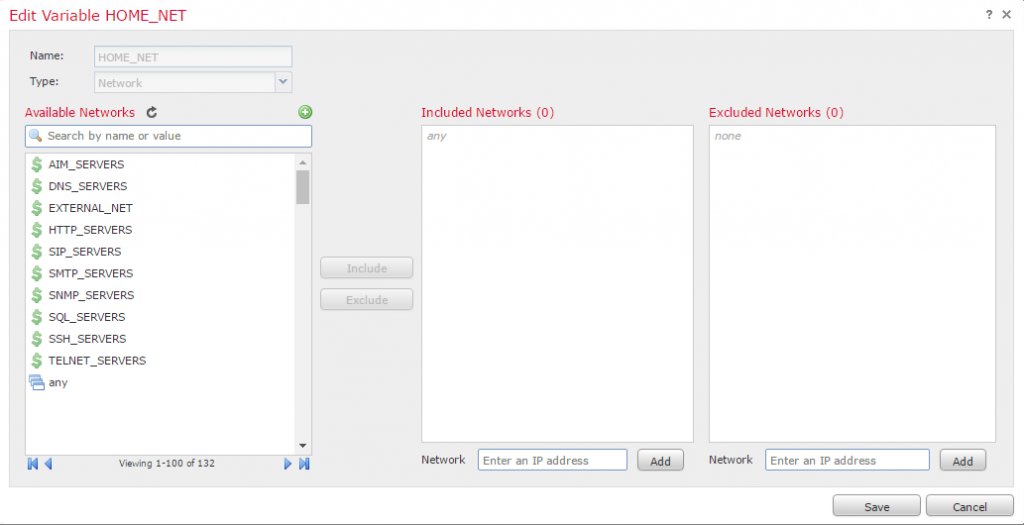 Variable Sets Network Direction